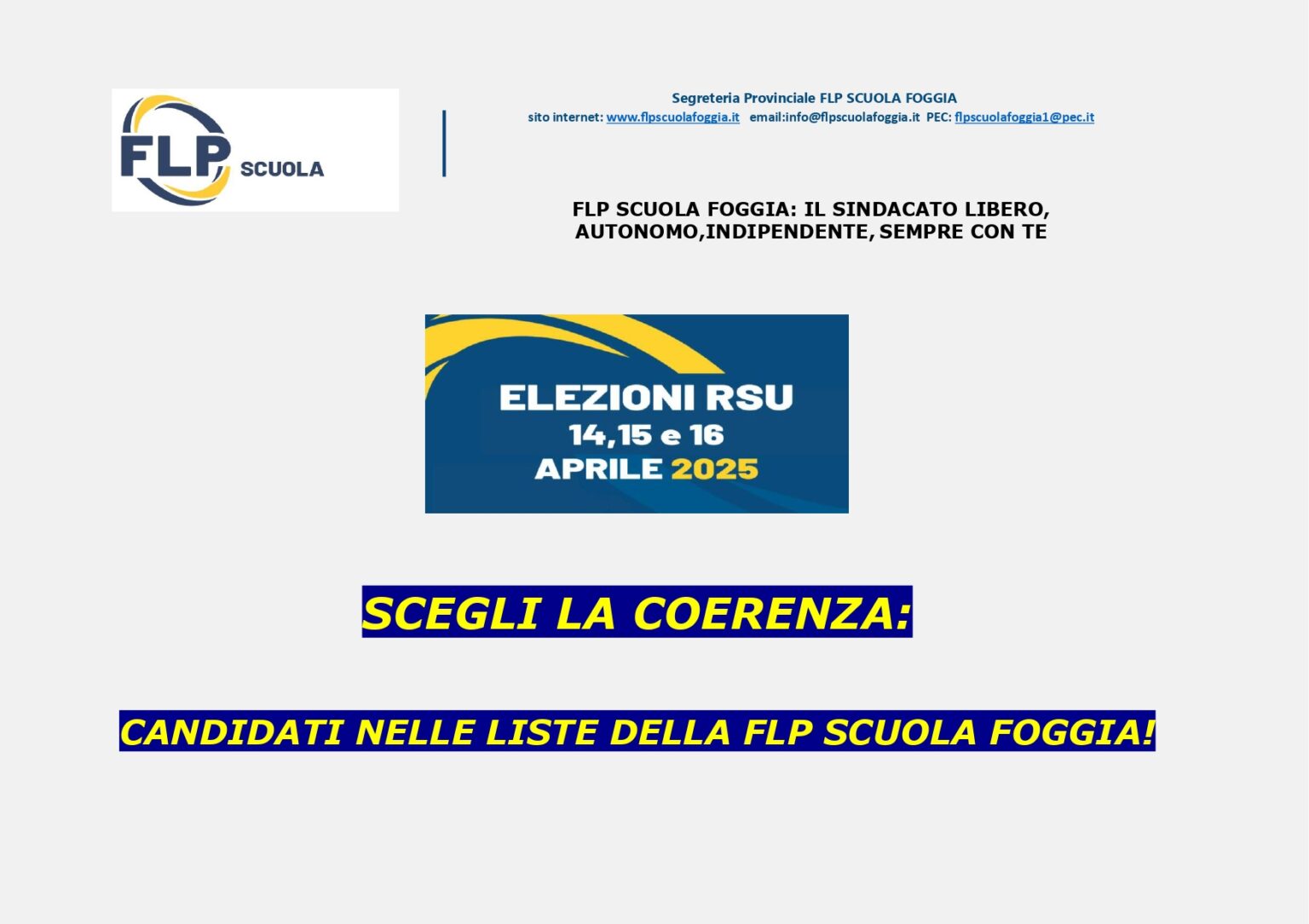 ELEZIONI PER IL RINNOVO DELLE RSU NELLE SCUOLE DAL 14 AL 16 APRILE 2025 ...