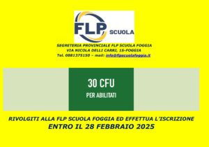 CORSI ABILITANTI 30 CFU PER DOCENTI GIA' ABILITATI O IN POSSESSO DI TITOLO DI SOSTEGNO: NUOVO ...