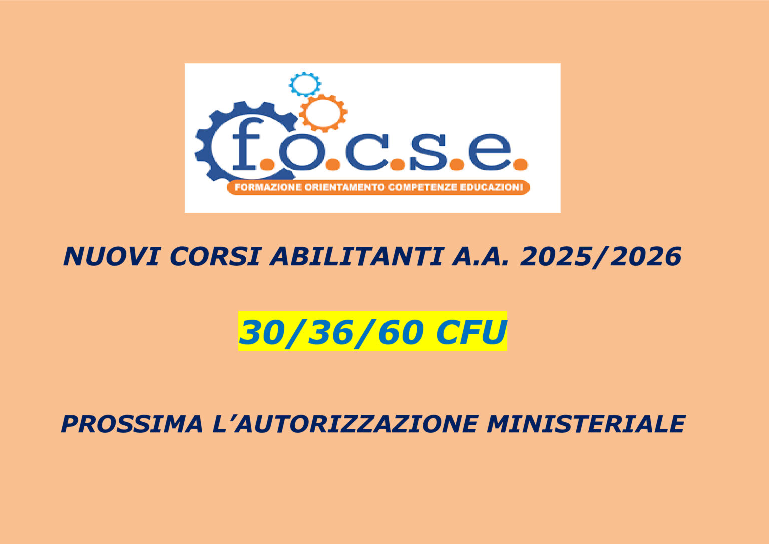 COMUNICATO FOCSE FOGGIA: IL MUR AVVIA PROCEDURA PER NUOVI CORSI ABILITANTI DA 30/36/60 CFU - flp ...